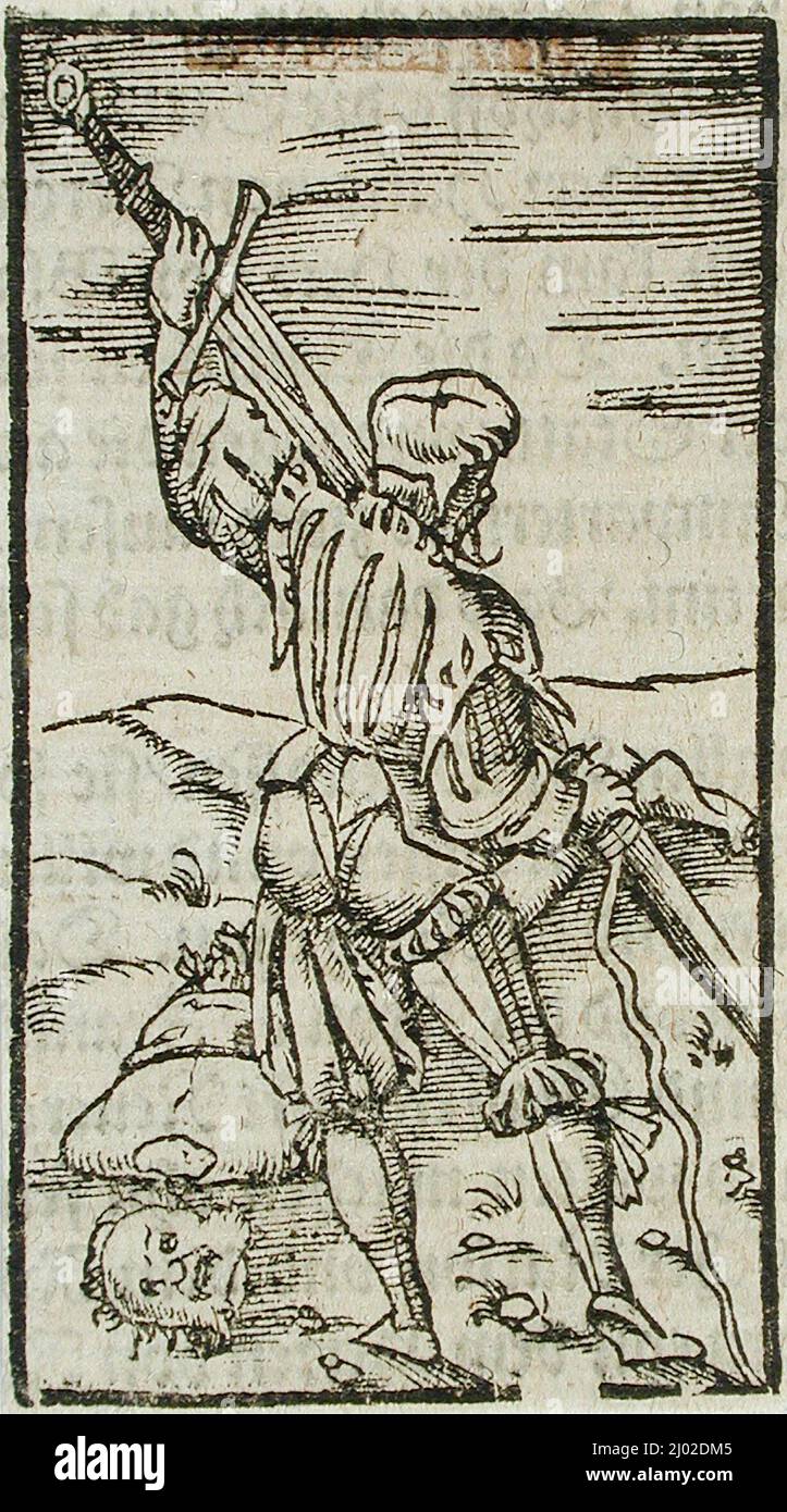 Halberdier. Germany, 17th century. Prints; woodcuts. Woodcut Stock ...
