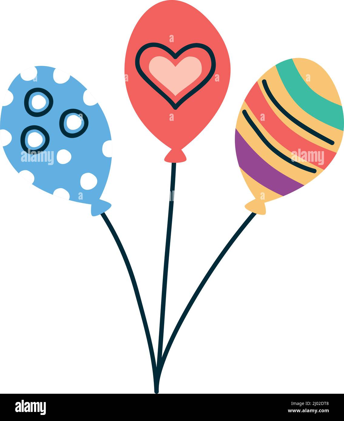 Dotted balloons Cut Out Stock Images & Pictures - Alamy