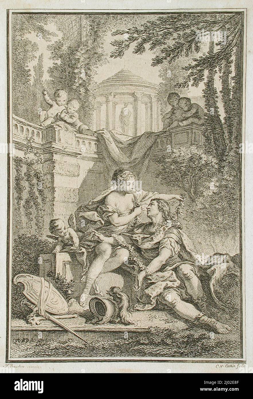 Rinaldo and Armida (after Boucher). Charles Nicolas Cochin II (France ...