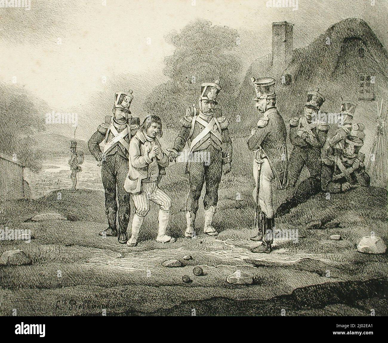 L'espion. Joseph-Louis-Hippolyte Bellangé (France, Paris, 1800-1866 ...