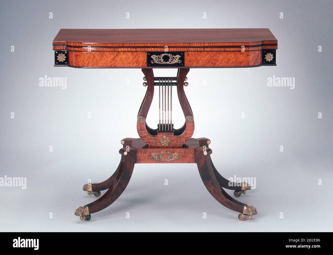 Lyre-Base Card Table. United States, Pennsylvania, Philadelphia, circa ...