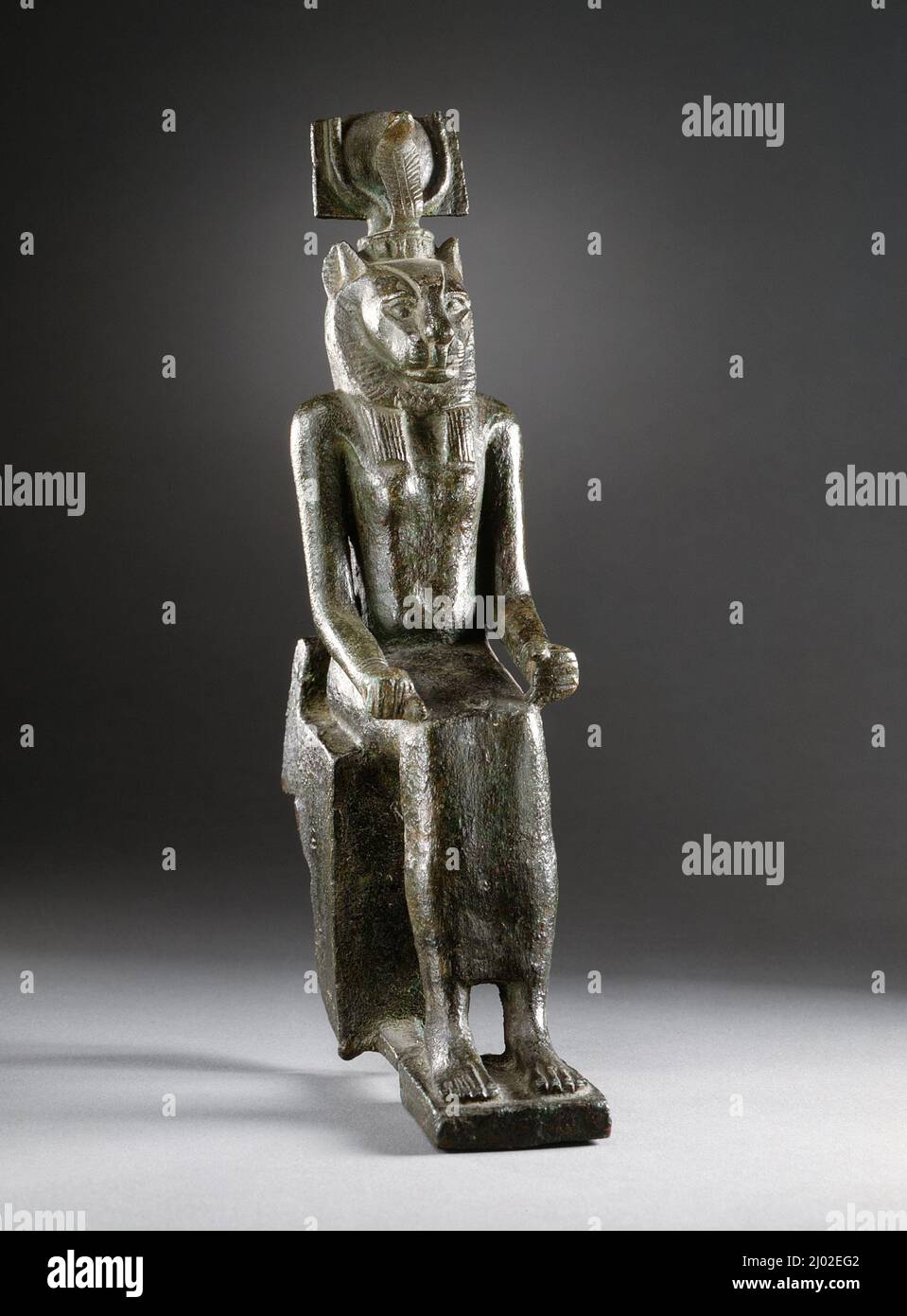 Seated Figurine of Goddess Wadjet. Egypt, 26th Dynasty (664 - 525 BCE ...
