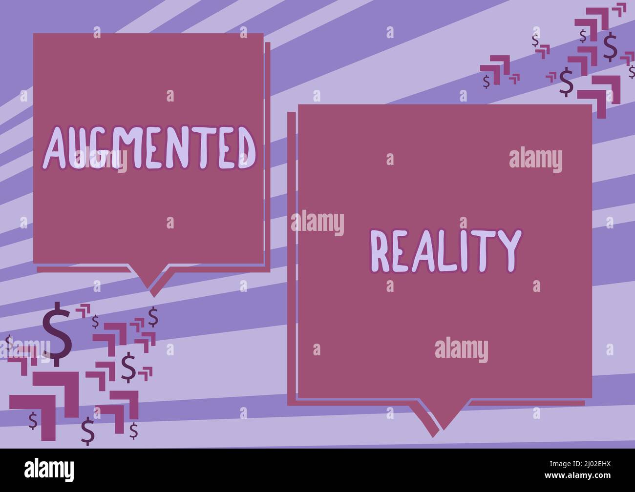 Conceptual display Augmented Reality. Concept meaning interactive ...