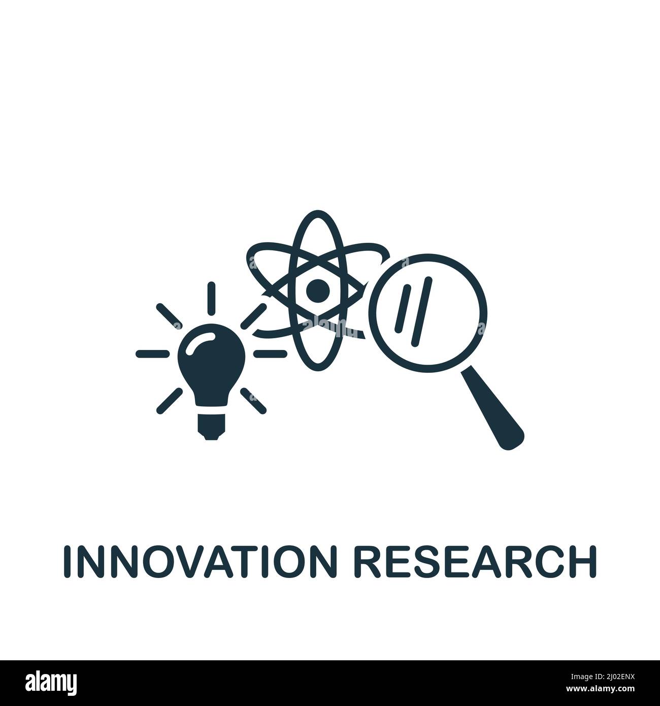 Innovation Research icon. Monochrome simple icon for templates, web ...