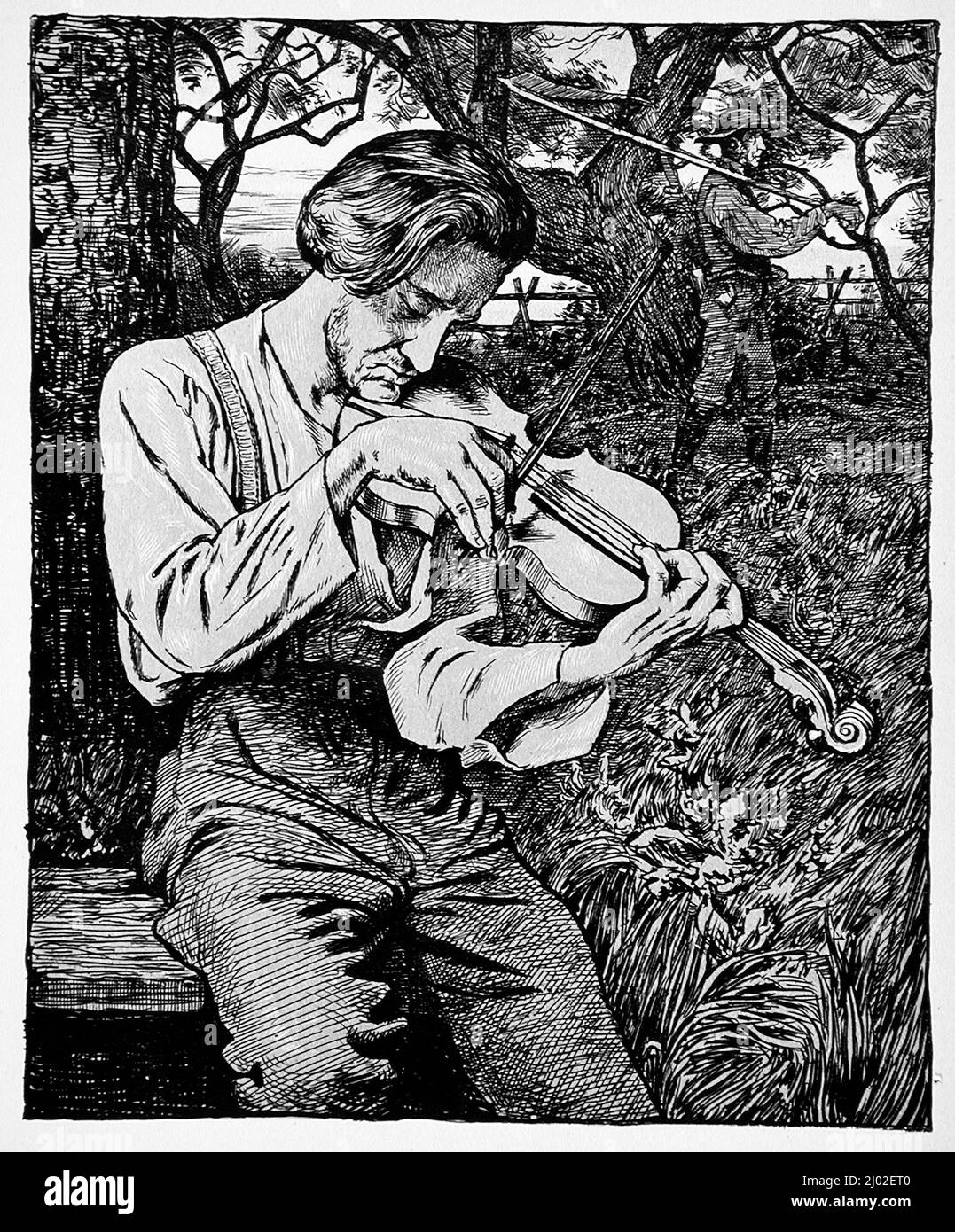 The fiddler. Hans Thoma (Germany, Bernau, 1839-1924). Germany, circa ...