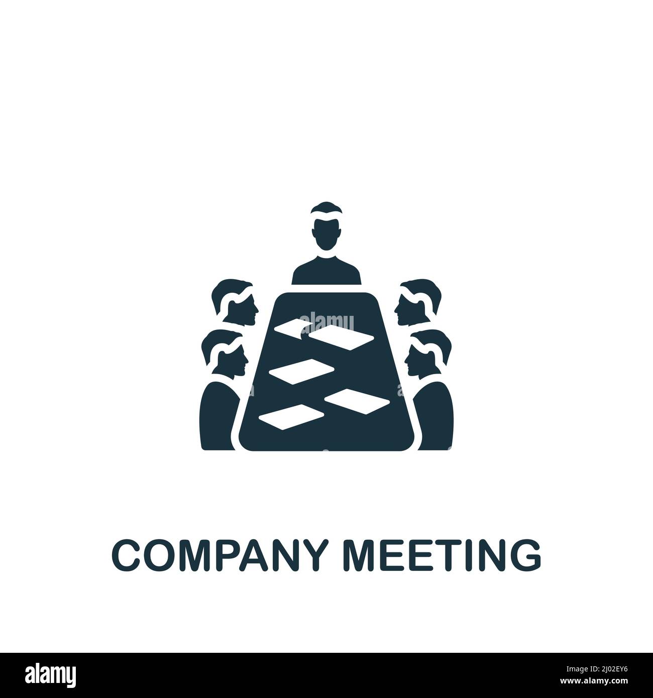 Company Meeting icon. Monochrome simple icon for templates, web design ...