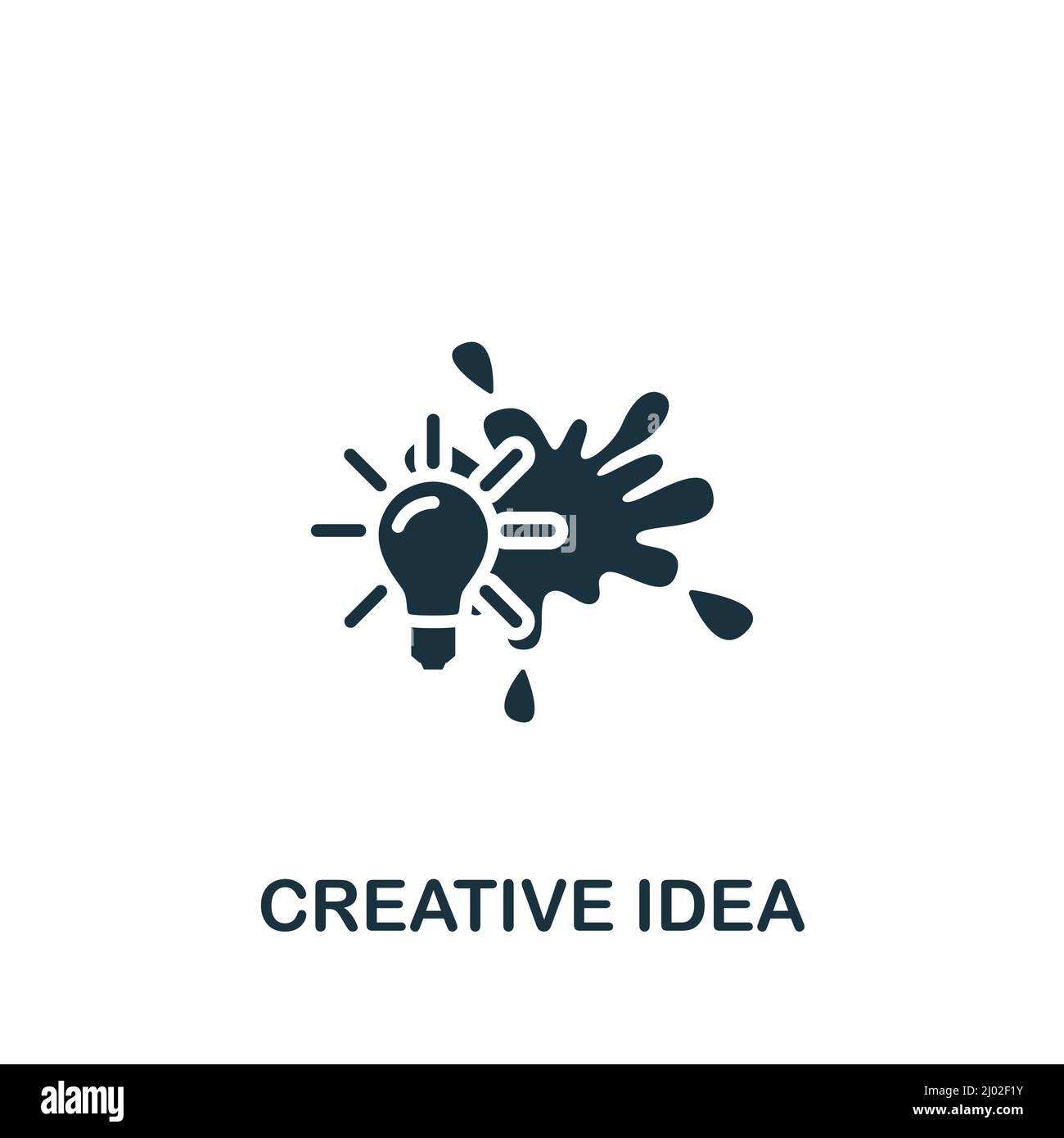 Creative Idea icon. Monochrome simple icon for templates, web design ...