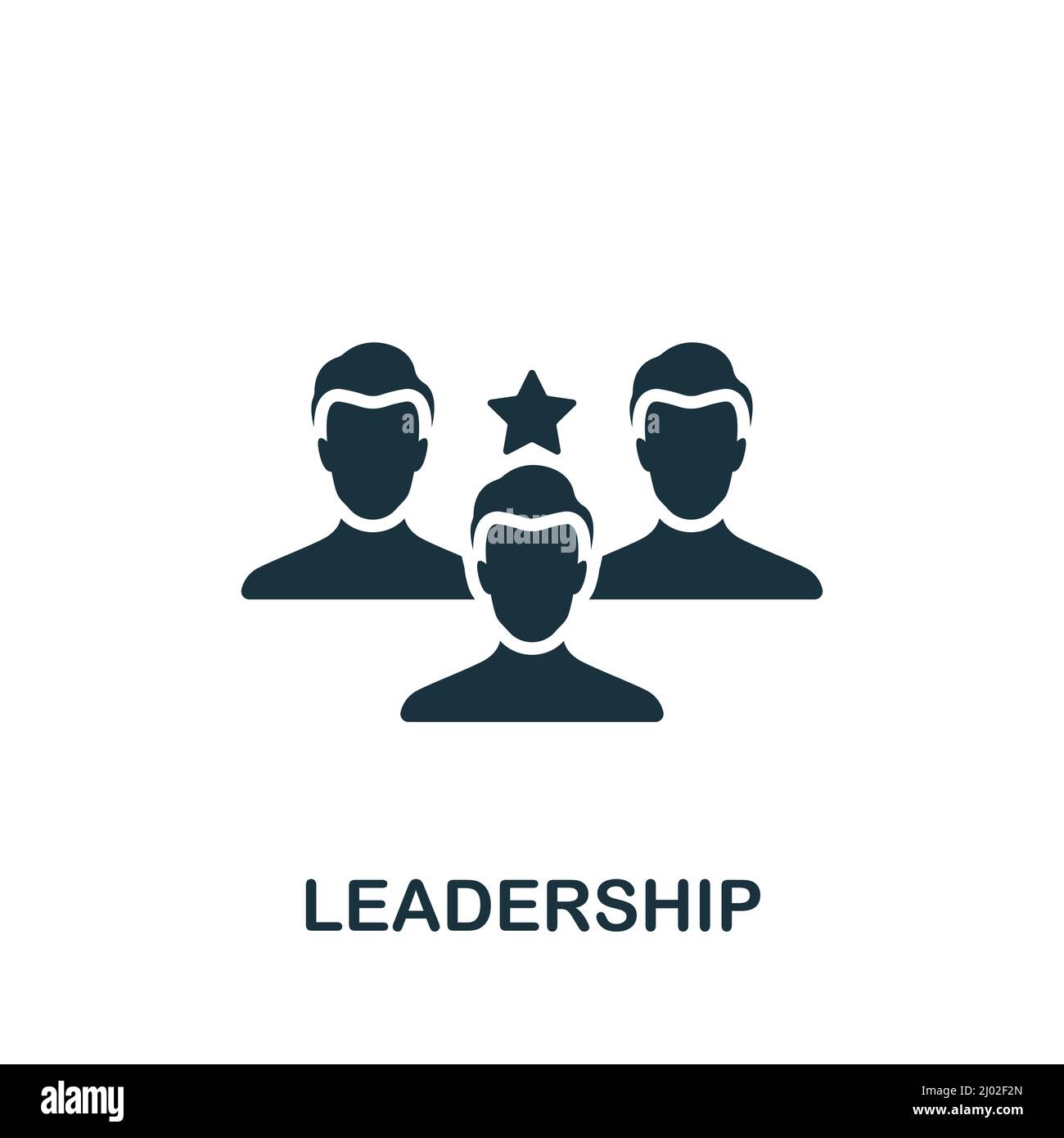Leadership icon. Monochrome simple icon for templates, web design and ...