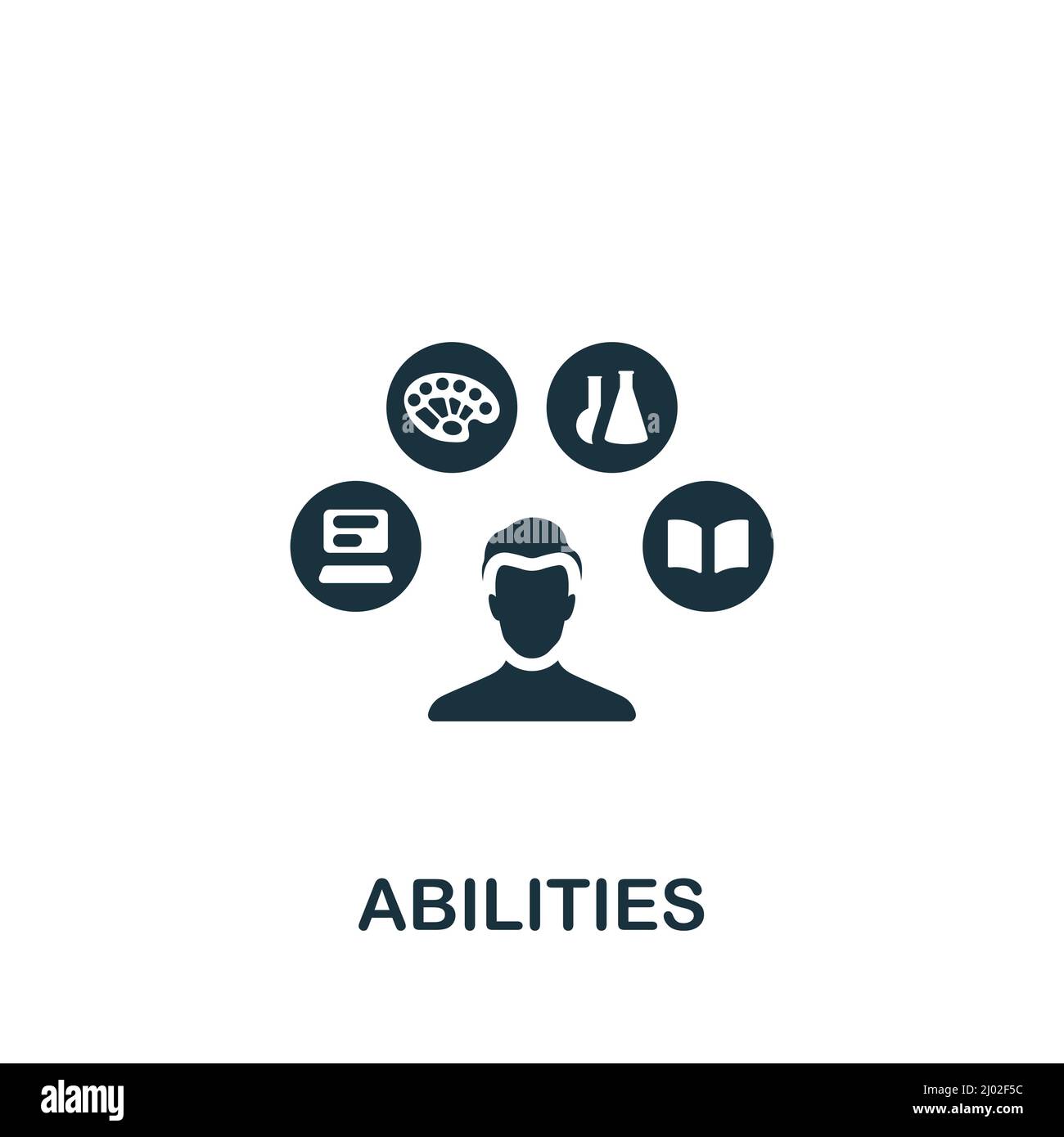 Abilities icon. Monochrome simple icon for templates, web design and ...