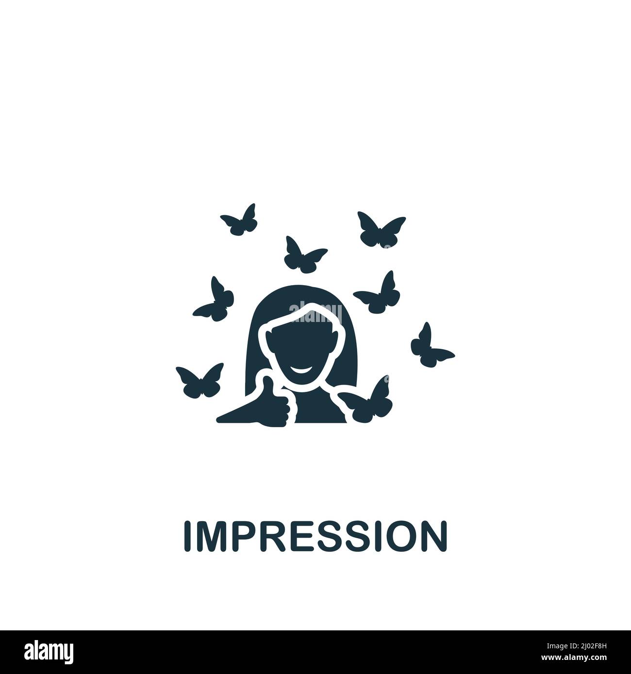 Impression icon. Monochrome simple icon for templates, web design and ...