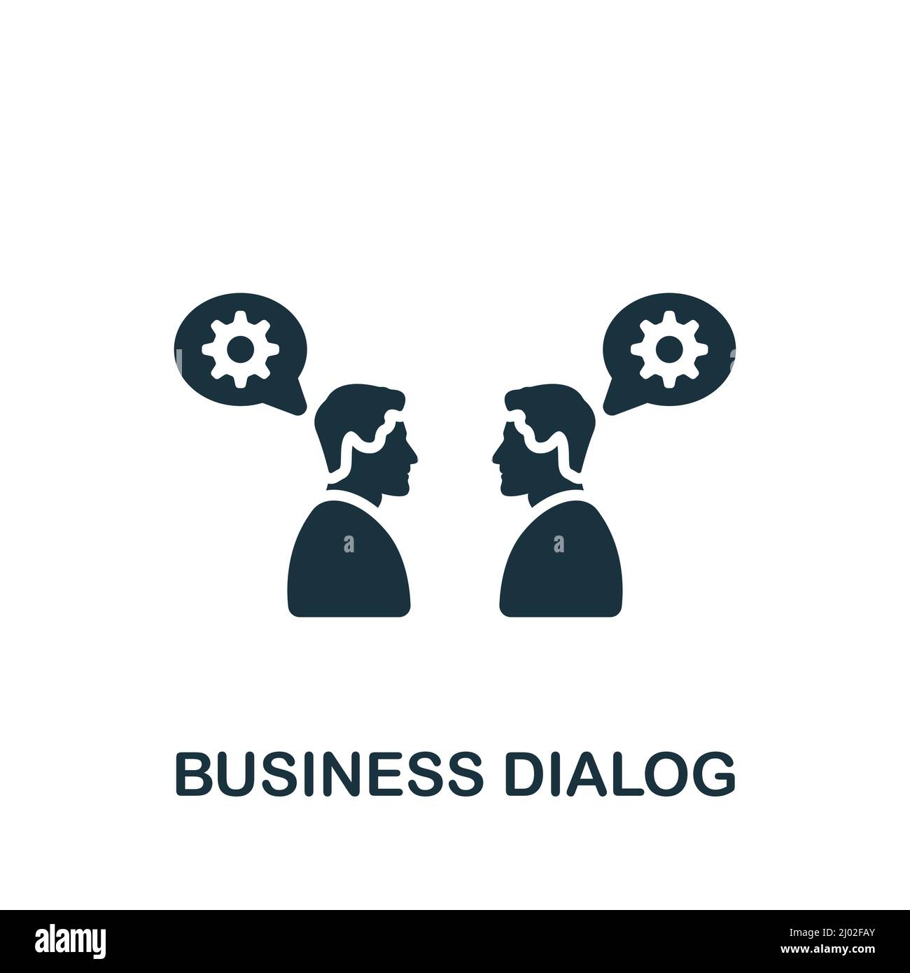 Business Dialog icon. Monochrome simple icon for templates, web design ...