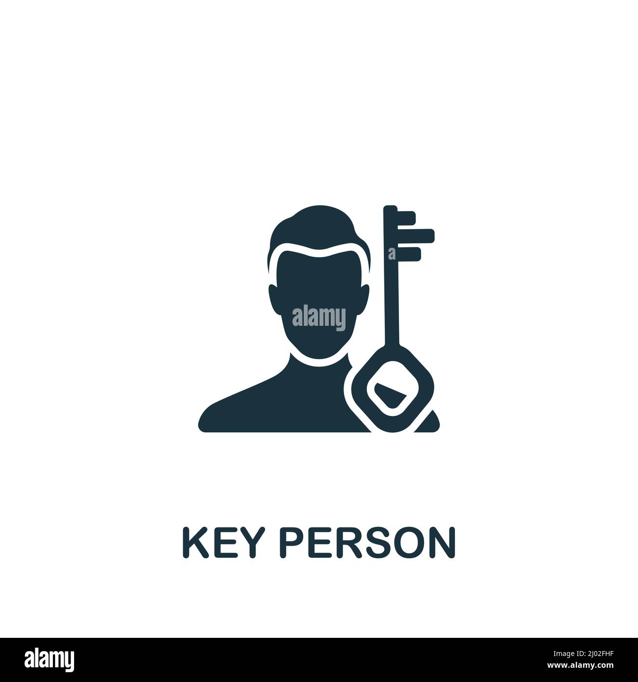 Key Person icon. Monochrome simple icon for templates, web design and ...