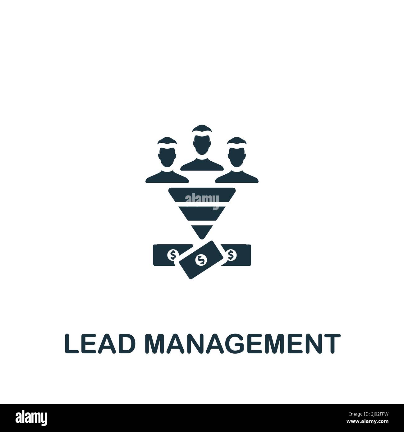 Lead Management icon. Monochrome simple icon for templates, web design ...