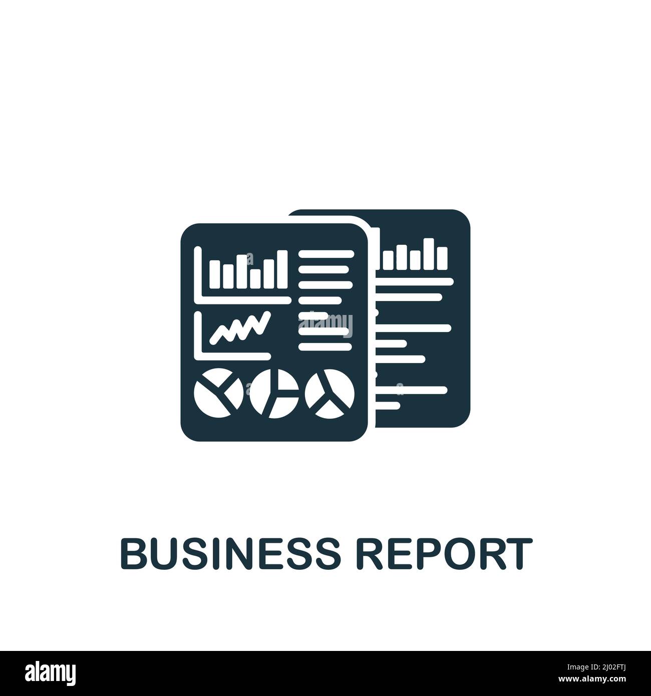 Business Report icon. Monochrome simple icon for templates, web design ...