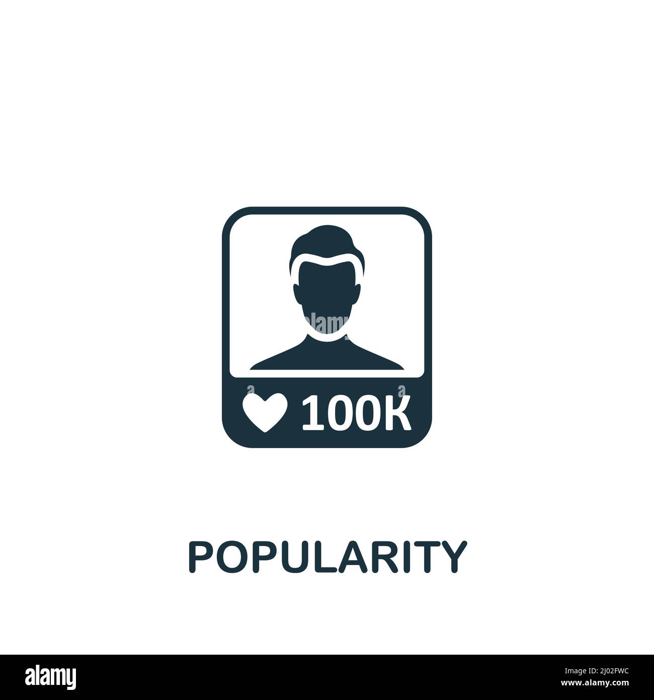 Popularity icon. Monochrome simple icon for templates, web design and ...