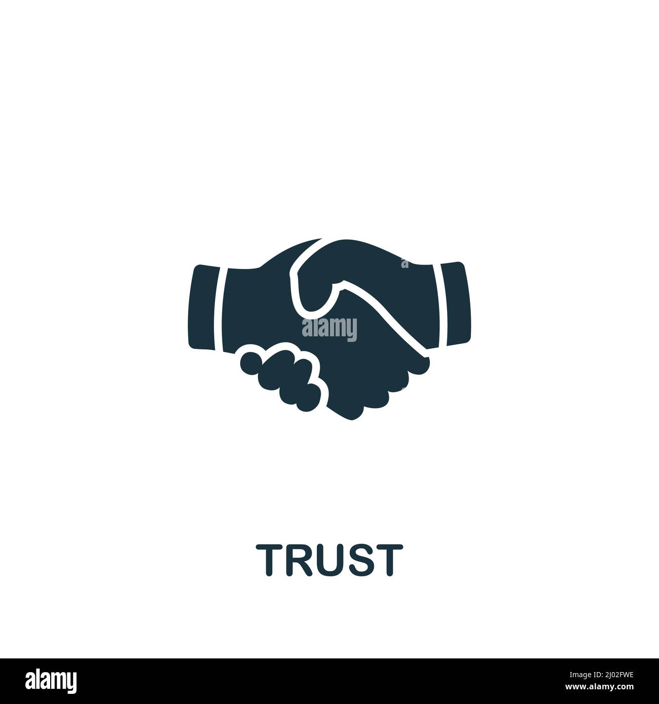 Trust icon. Monochrome simple icon for templates, web design and ...