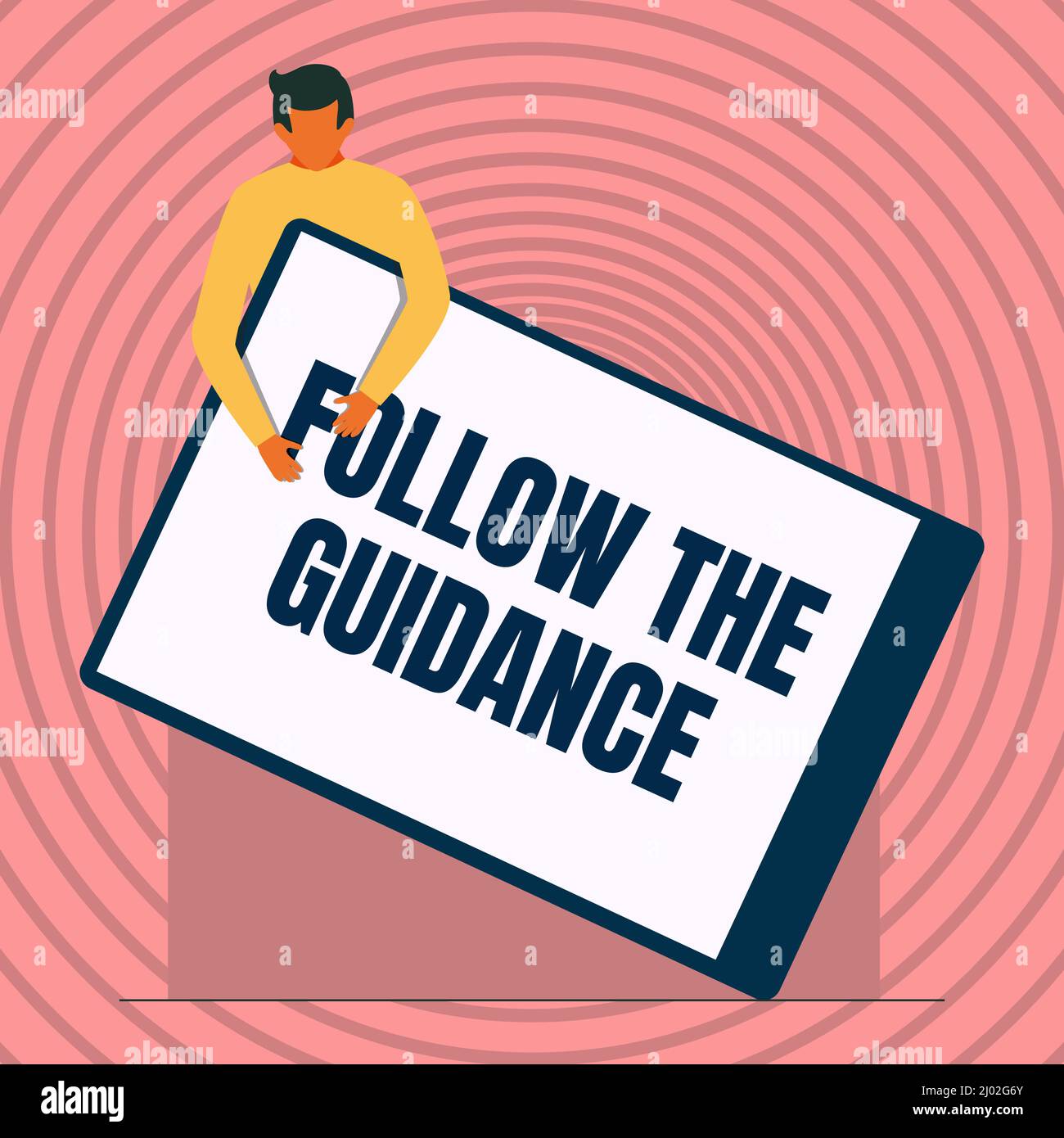 Text caption presenting Follow The Guidance. Word Written on ...