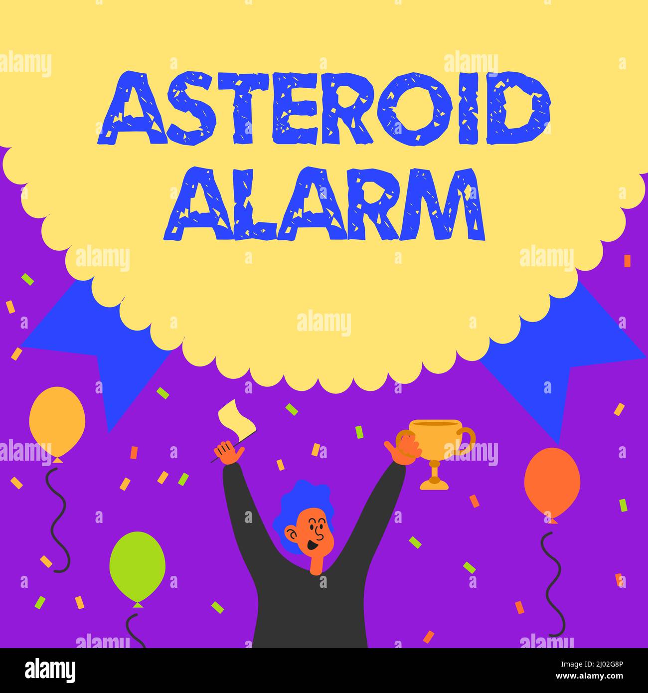 Inspiration showing sign Asteroid Alarm. Conceptual photo warning to ...