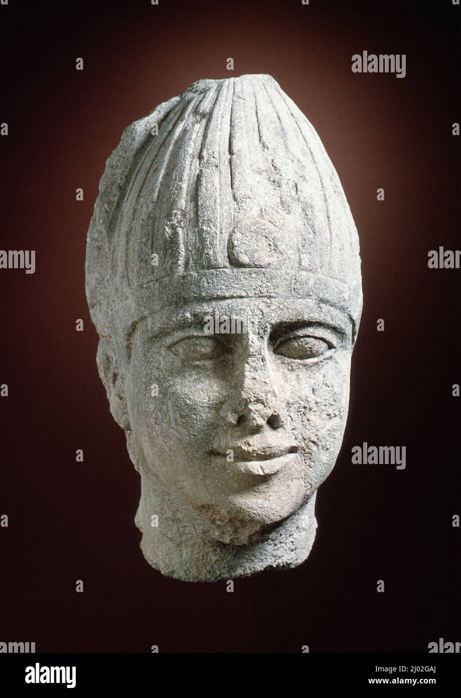 Royal Head. Egypt, 2nd - 4th century CE. Sculpture. Limestone Stock ...