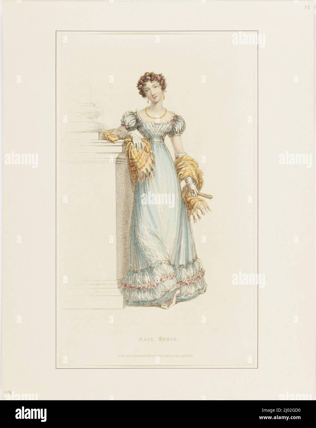 Fashion Plate, 'Ball Dress' for 'The Repository of Arts' Stock Photo ...