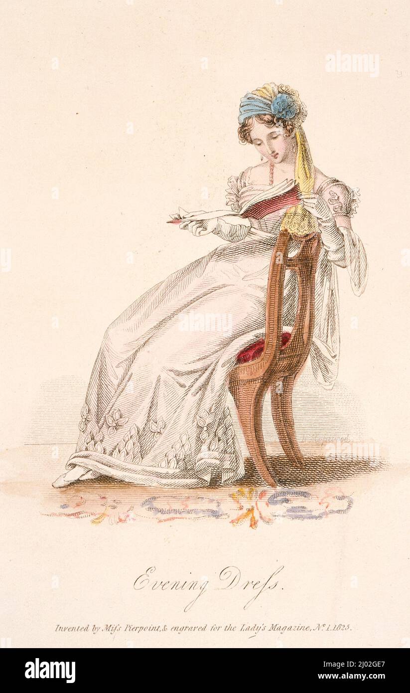 Fashion Plate, 'Evening Dress' for 'Lady's Magazine'. England, London ...