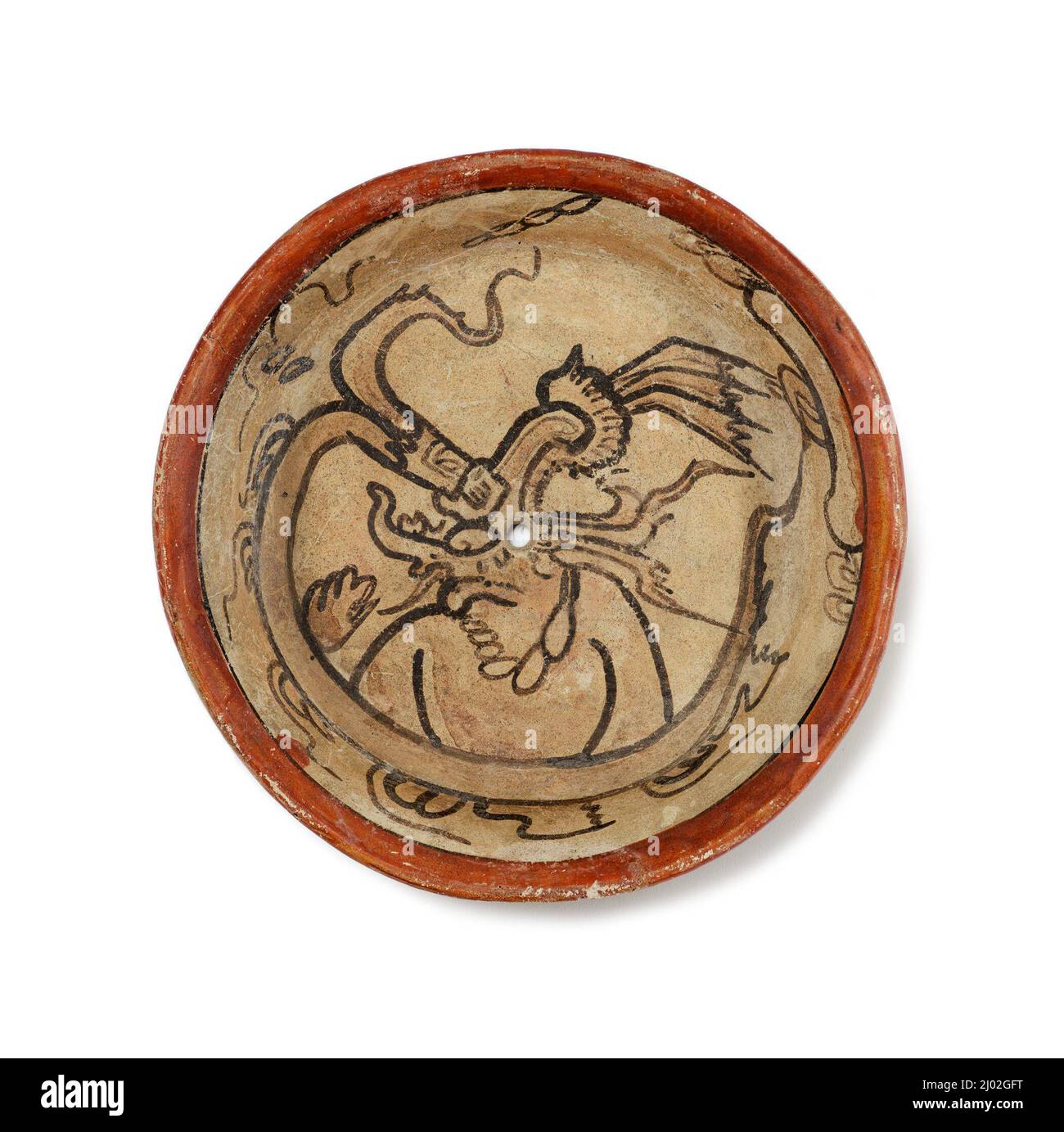 Codex-Style Plate with K'awiil Stock Photo - Alamy