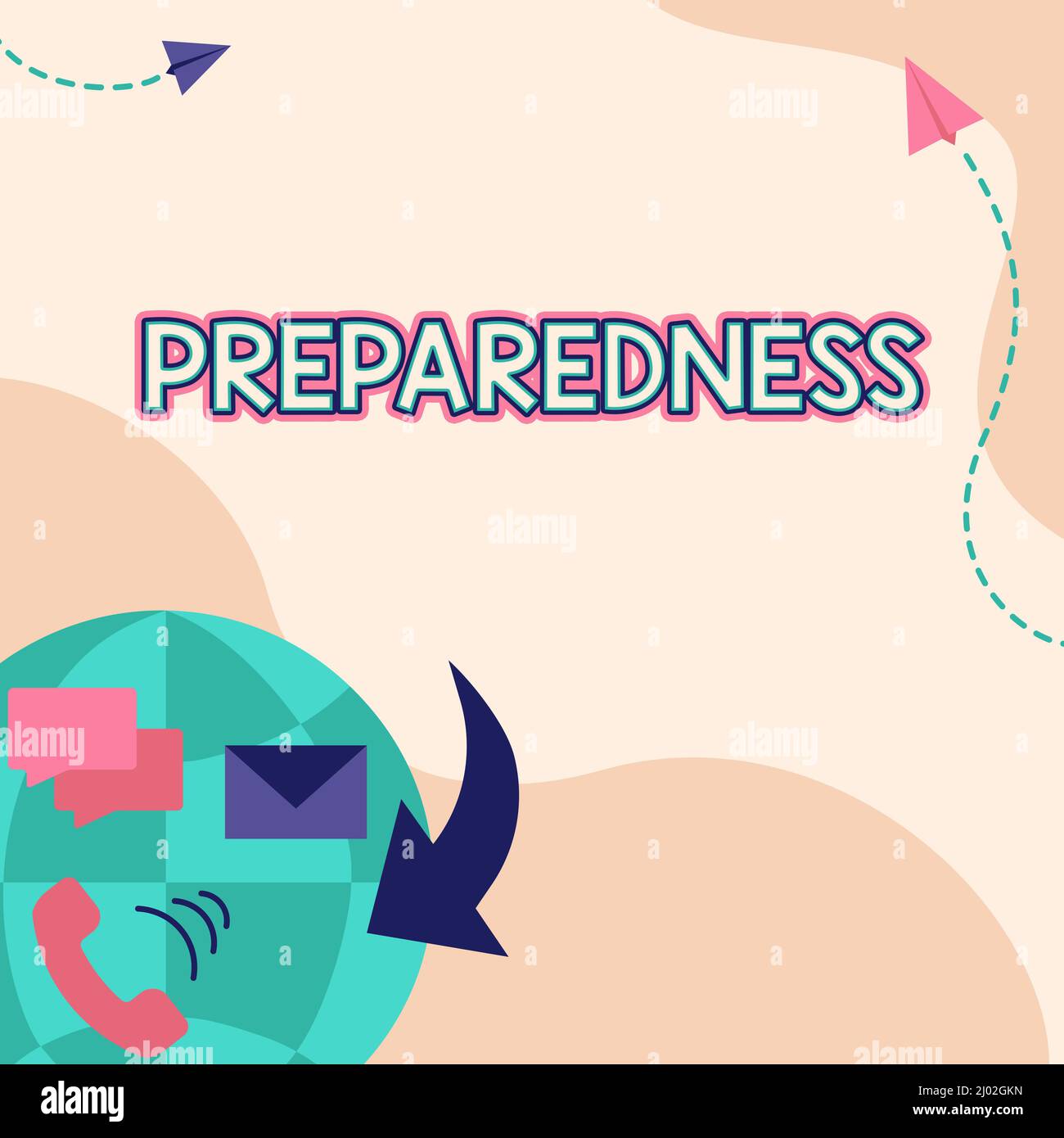 Hand writing sign Preparedness. Concept meaning quality or state of ...