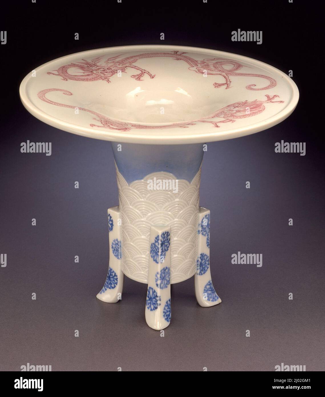 Footed Vase with Dragons and Waves. Japan, late 19th century. Ceramics ...