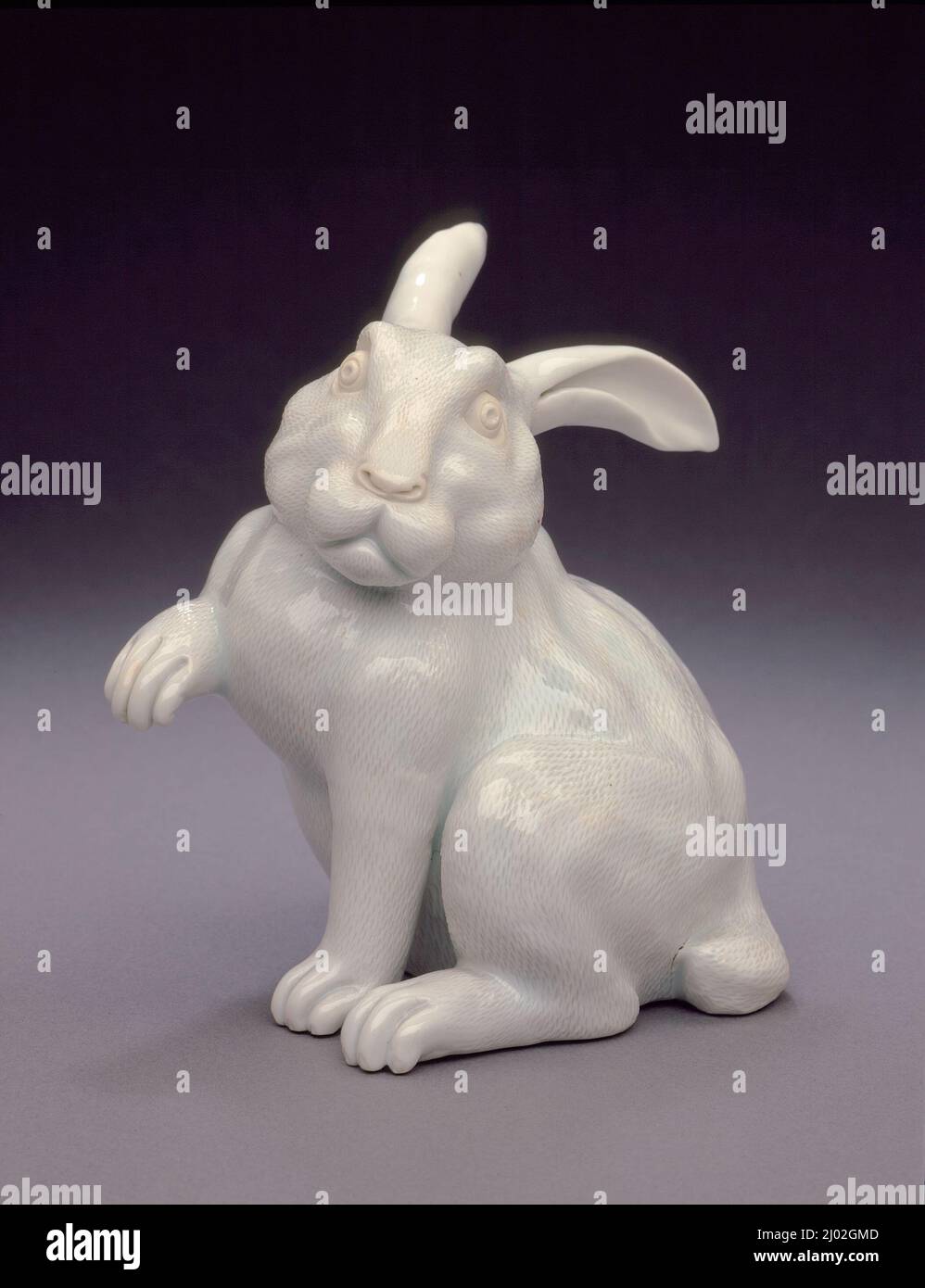 Rabbit Figurine. Japan, second half of 19th century. Ceramics. Hirado ...
