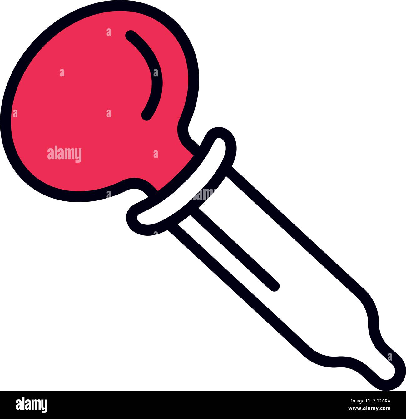 Chemical dropper line icon on Stock Vector Images - Alamy