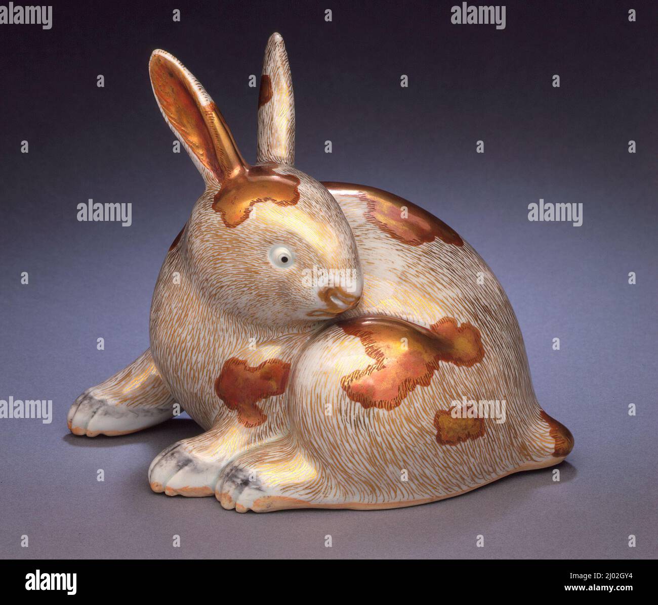 Rabbit Figurine. Japan, second half of 19th century. Ceramics. Hirado ...