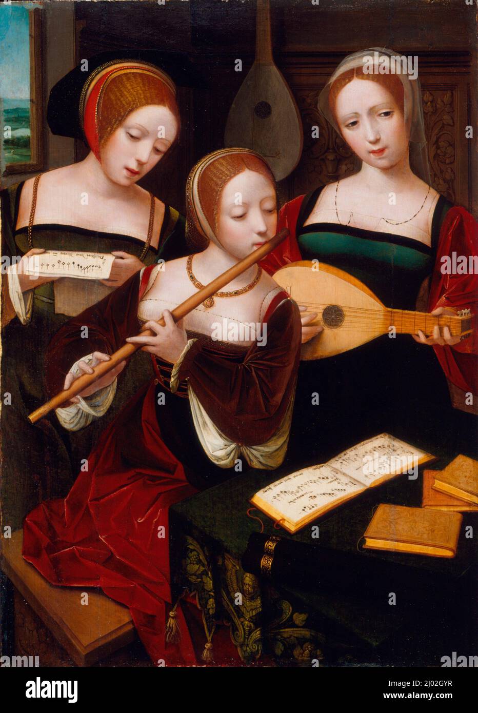 Three Musicians. Master of the Female Half-Lengths (Flanders (now ...