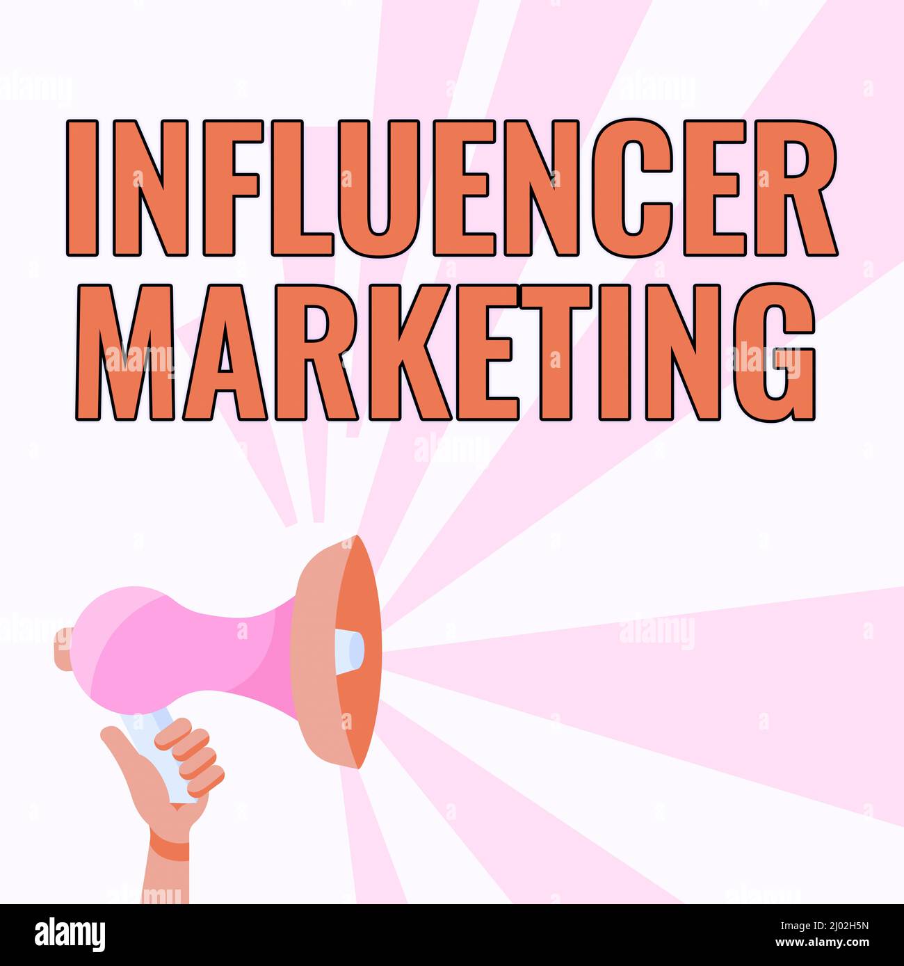Text caption presenting Influencer Marketing. Concept meaning Endorser ...