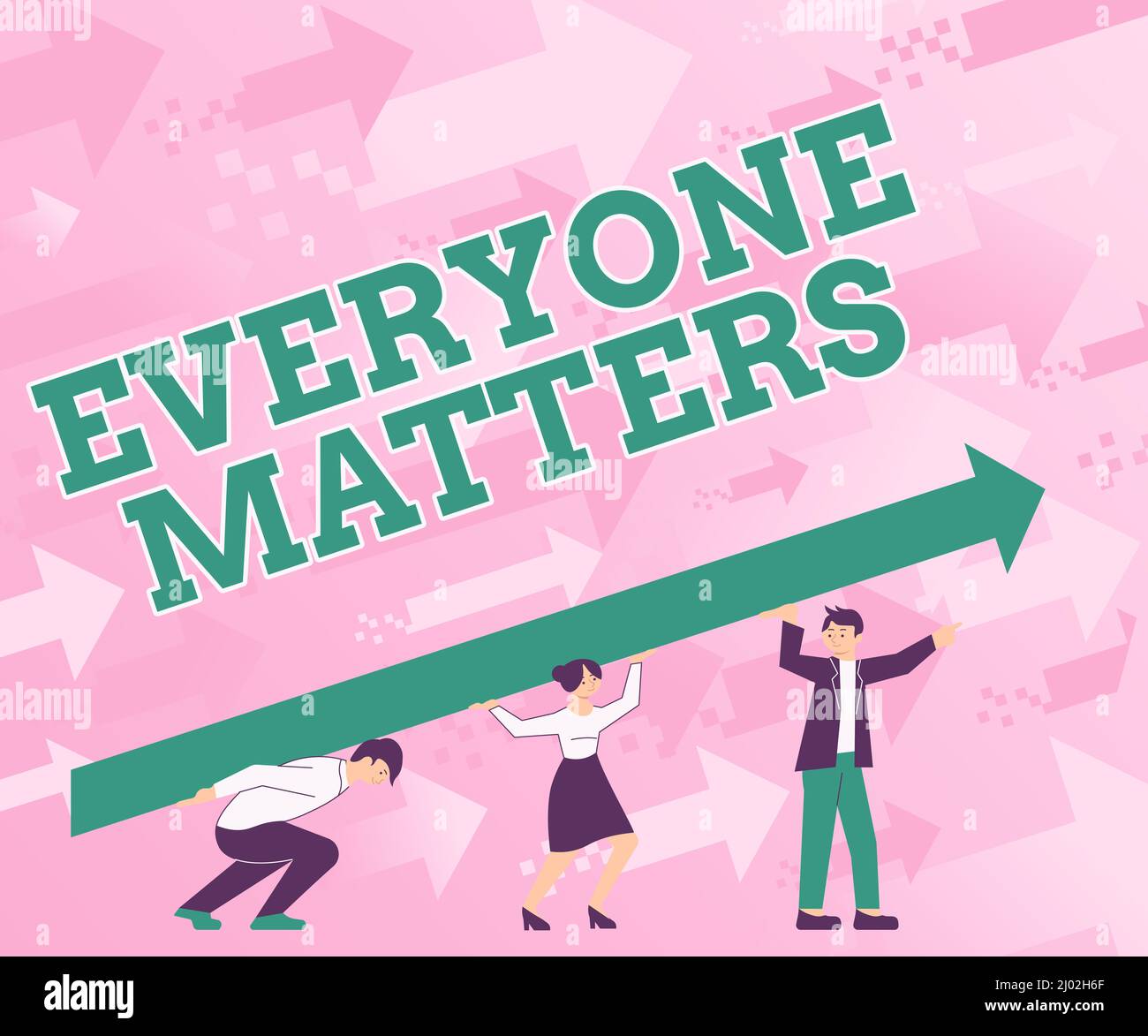Hand writing sign Everyone Matters. Internet Concept all the showing ...