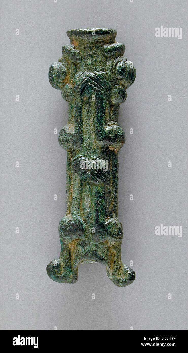 Decorated Tube. Iran, Luristan, circa 1000-650 B.C.. Sculpture. Bronze ...