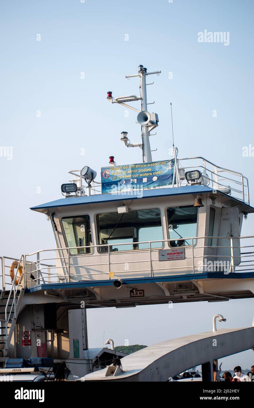 A picture of Vypin-Fort Kochi jankar ferry connects the southern tip of ...