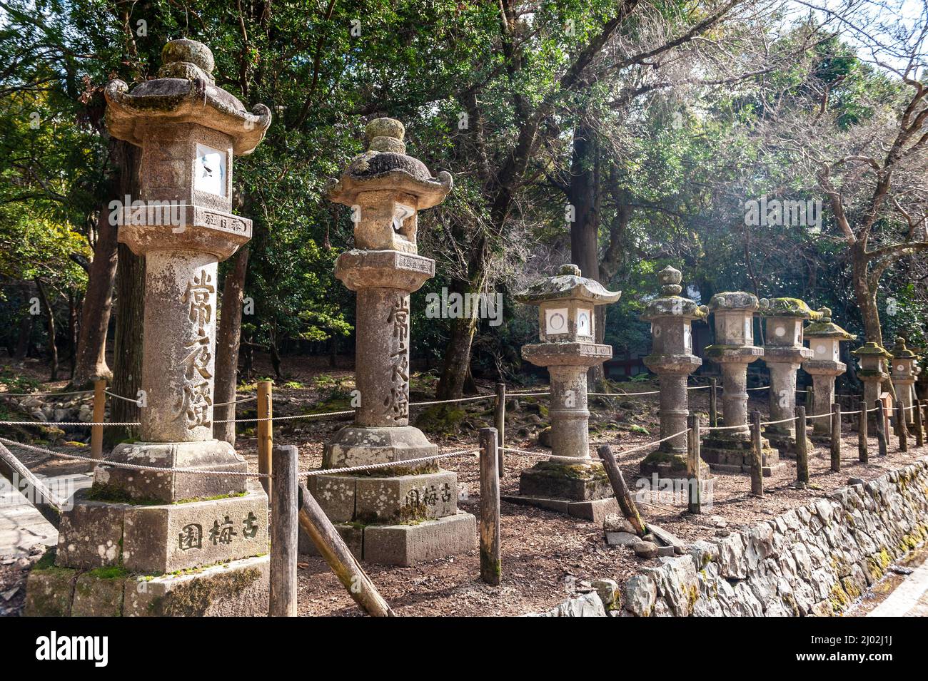 Nara, Japan - January 5, 2020.Exterior shot of Nara Park. Nara is a ...