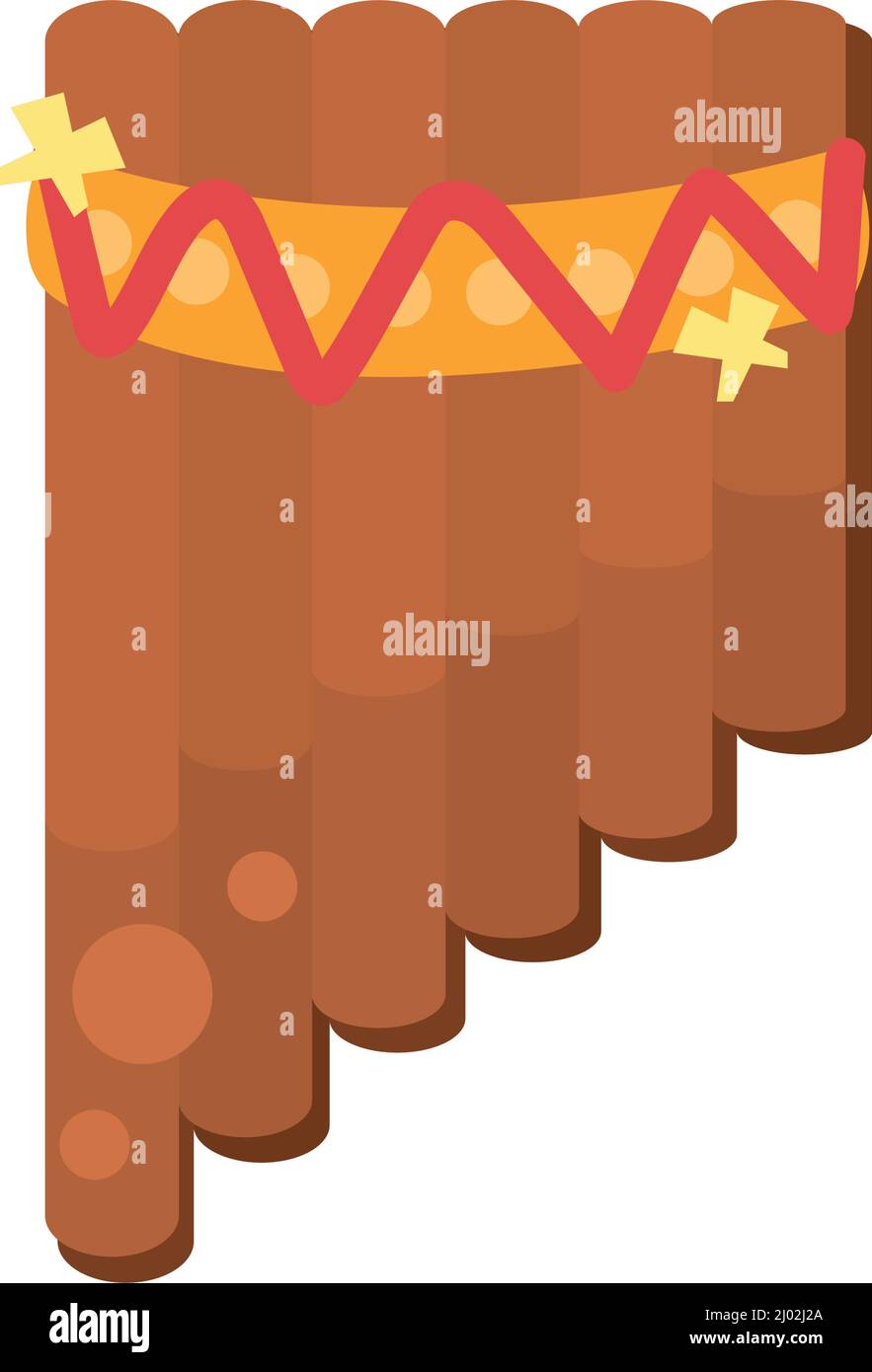 bamboo flute musical instrument isolated icon Stock Vector Image & Art ...