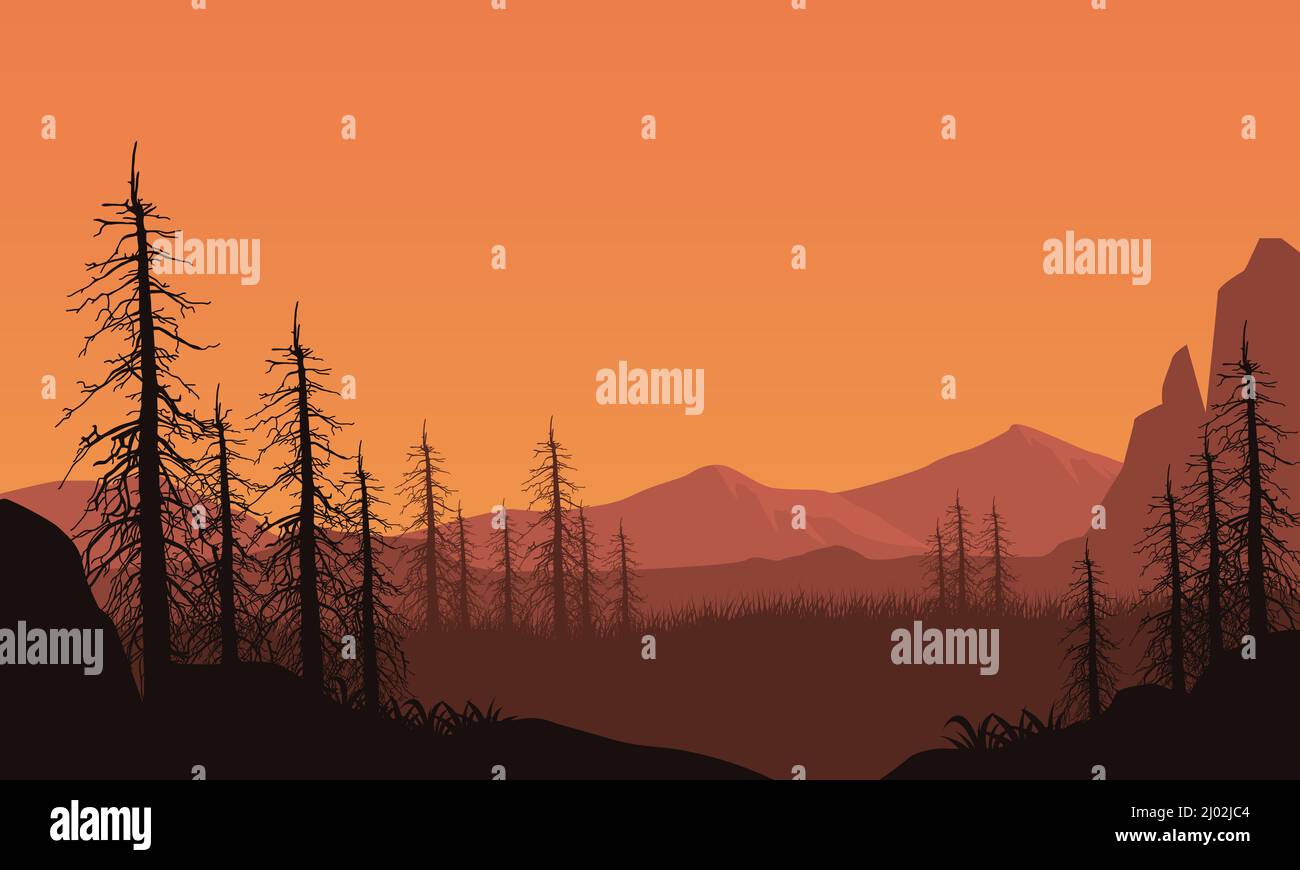 Dry tree on edge Stock Vector Images - Alamy