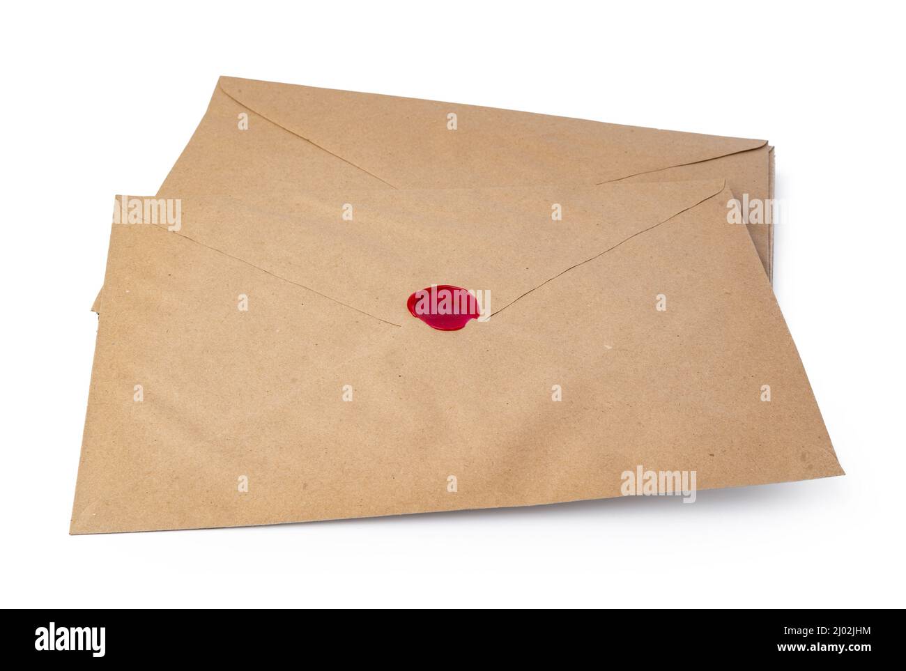 Brown craft envelope isolated on white background Stock Photo - Alamy