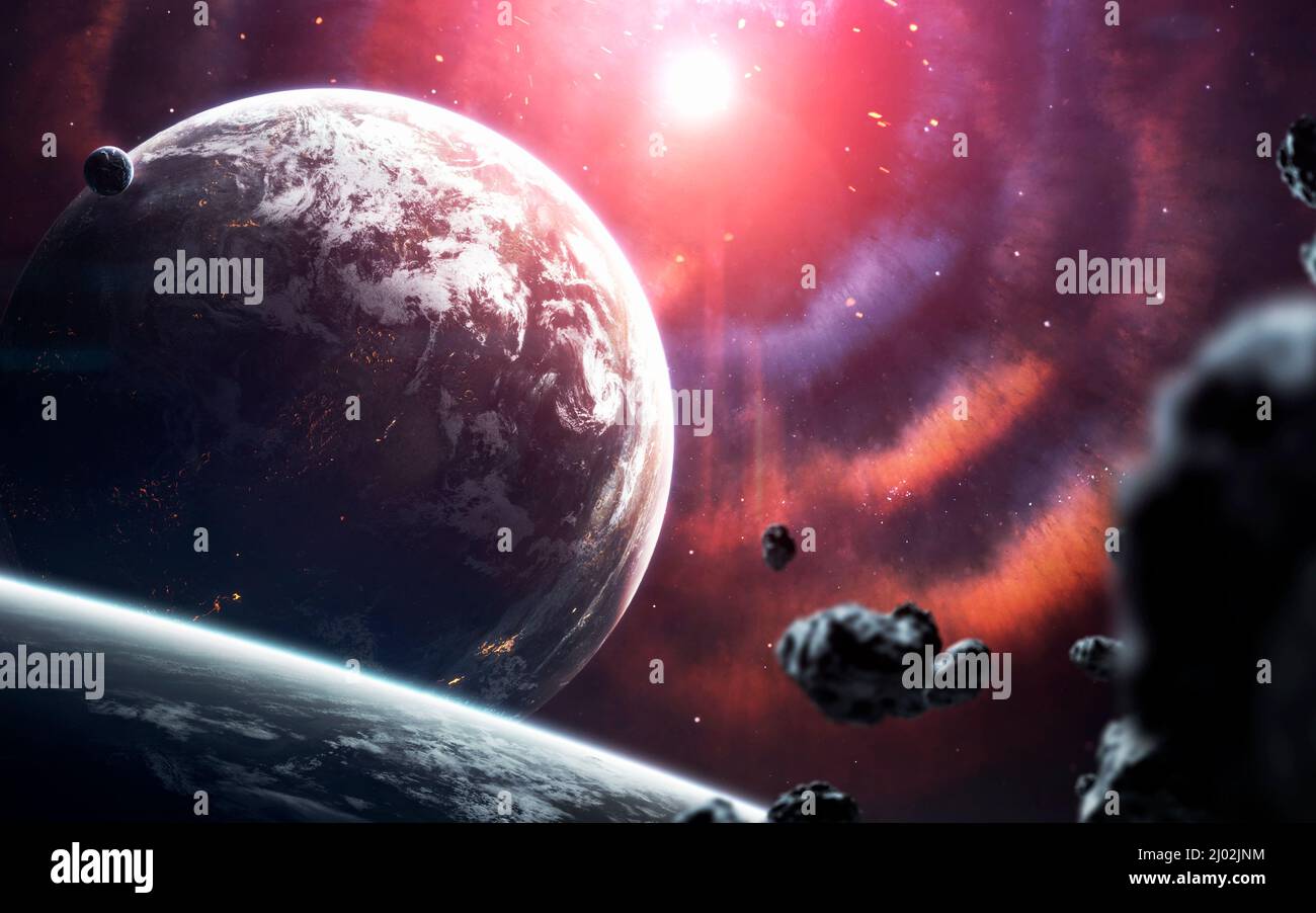 Giant supernova star explosion in the deep space. Awesome science ...