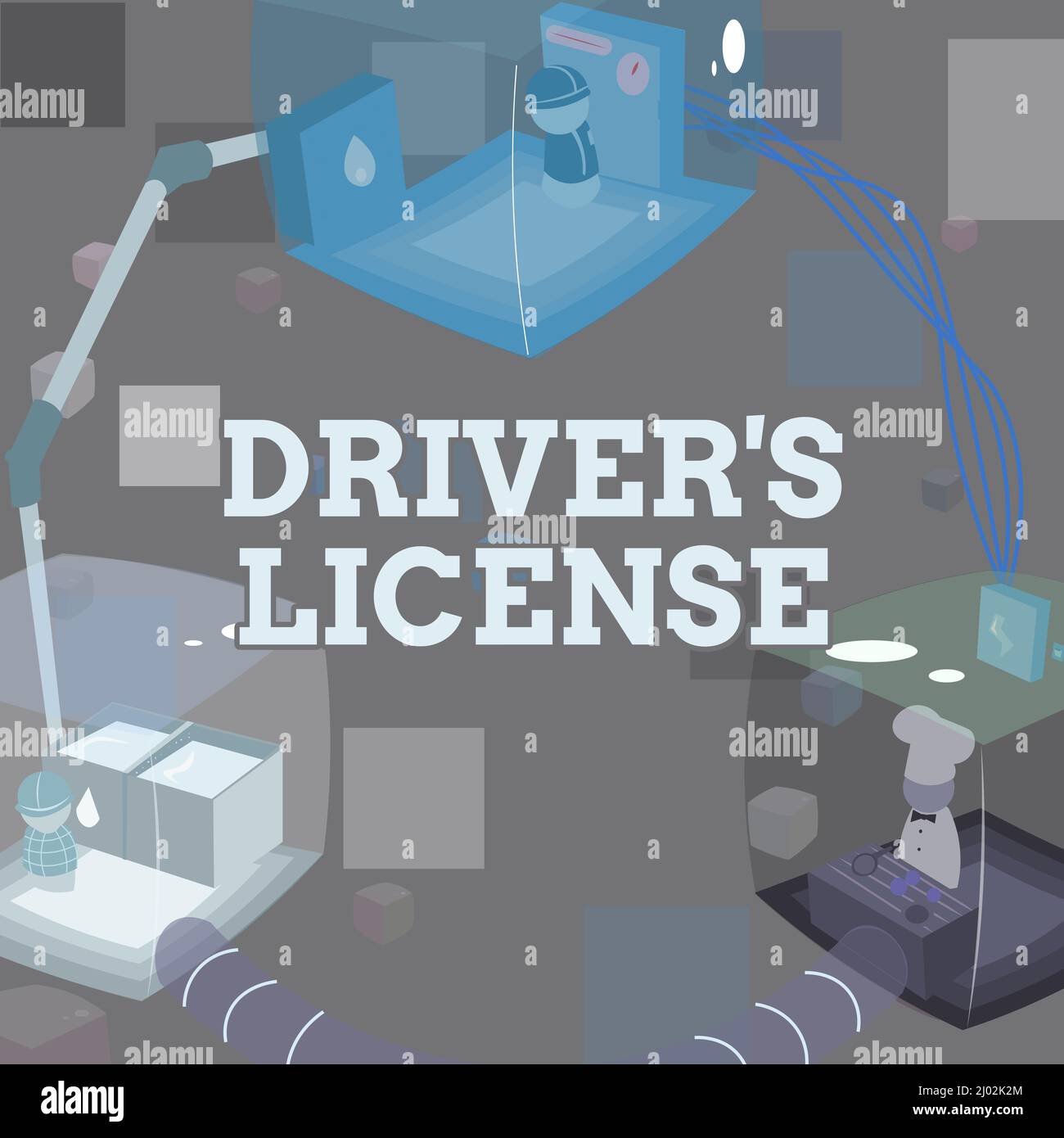Conceptual caption Driver S License. Word for a document permitting a ...