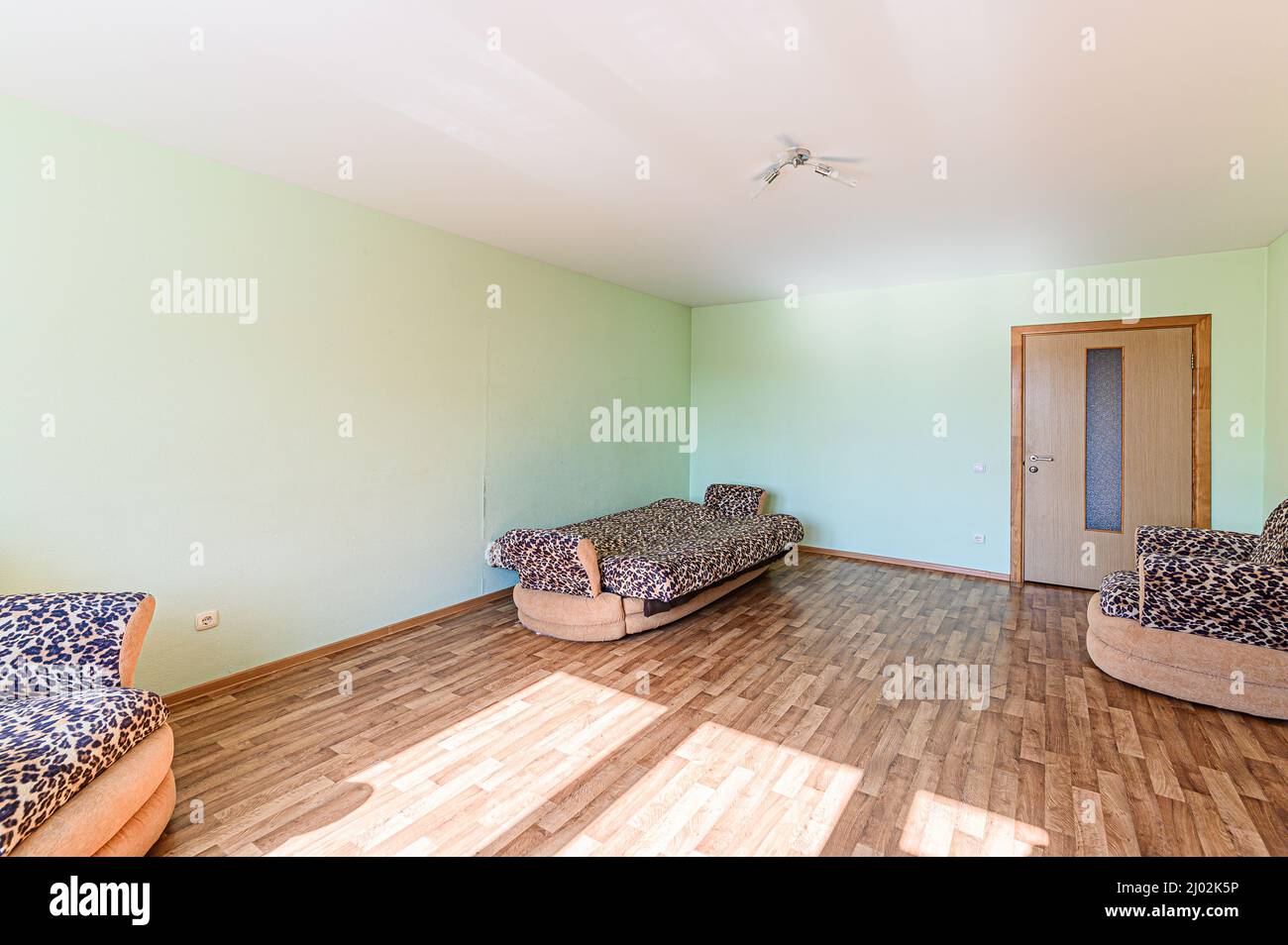 Russia, Moscow- May 21, 2020: interior apartment living room with sofa ...