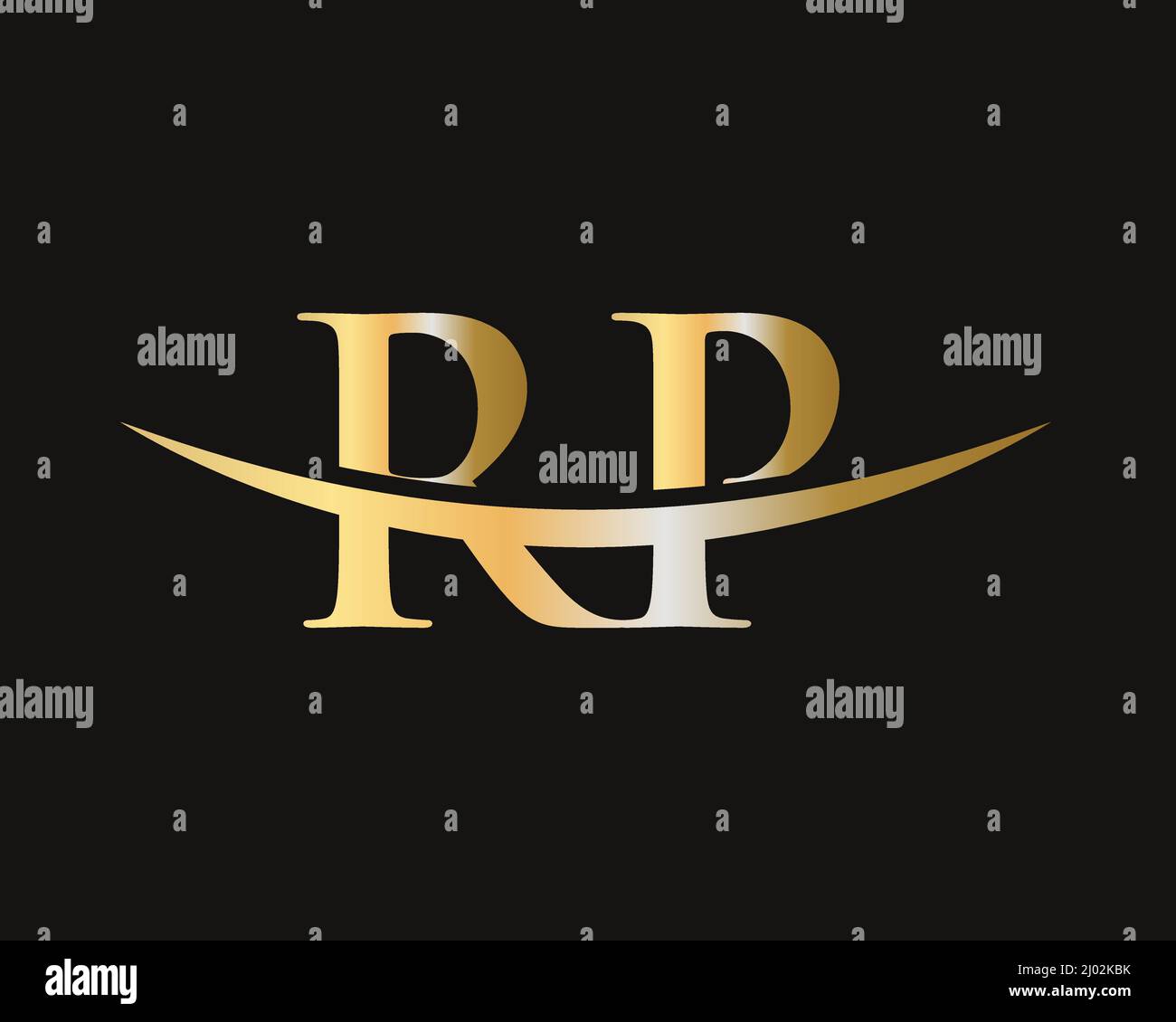 Initial Monogram Letter RP Logo Design Vector. RP Logo Design Template ...