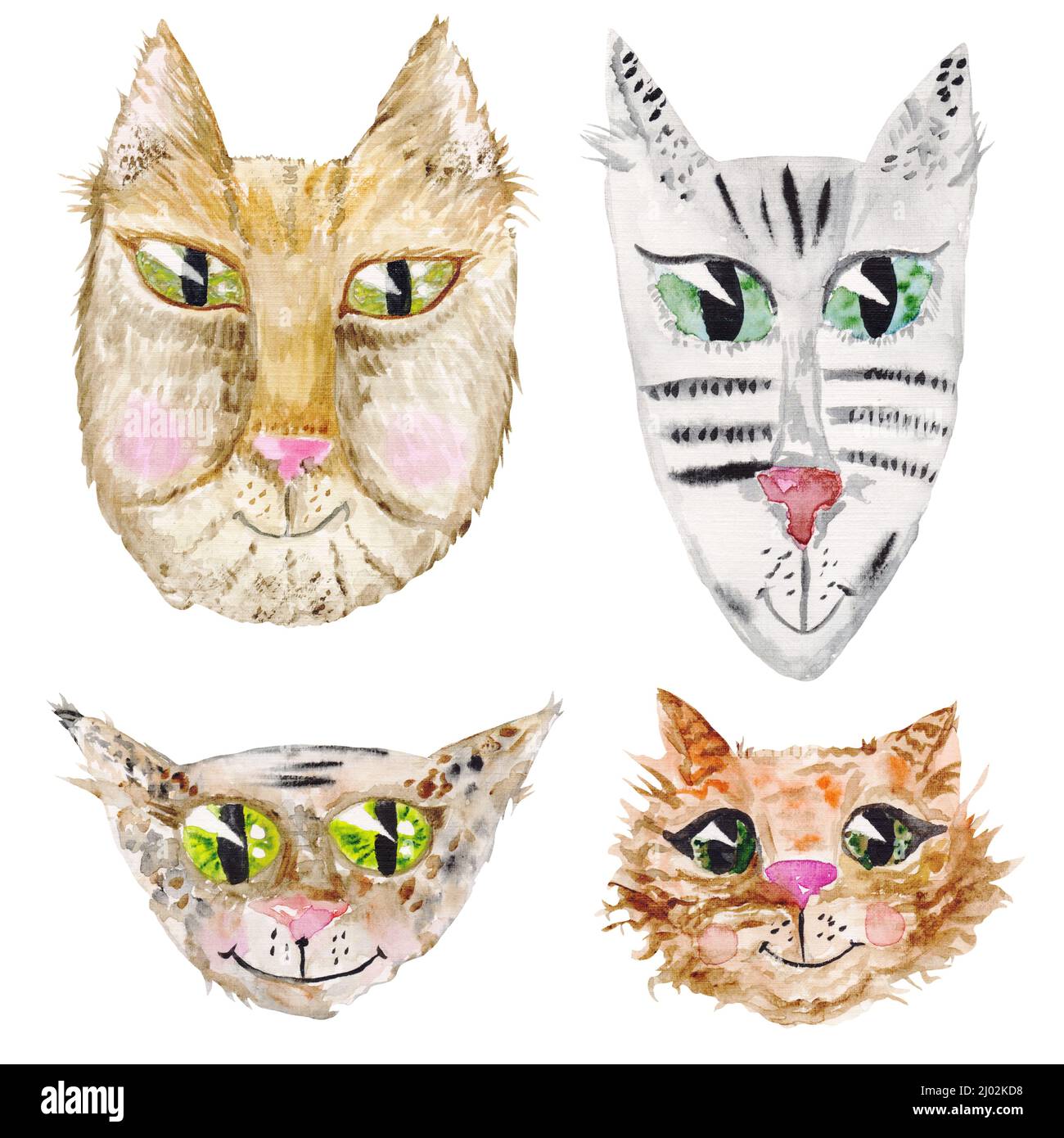 Set faces black white Cut Out Stock Images & Pictures - Alamy