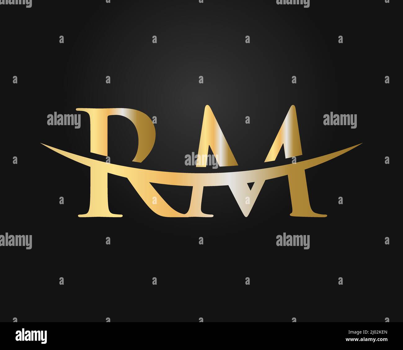 Initial Monogram Letter RM Logo Design Vector. RM Logo Design Template Stock Vector Image & Art ...