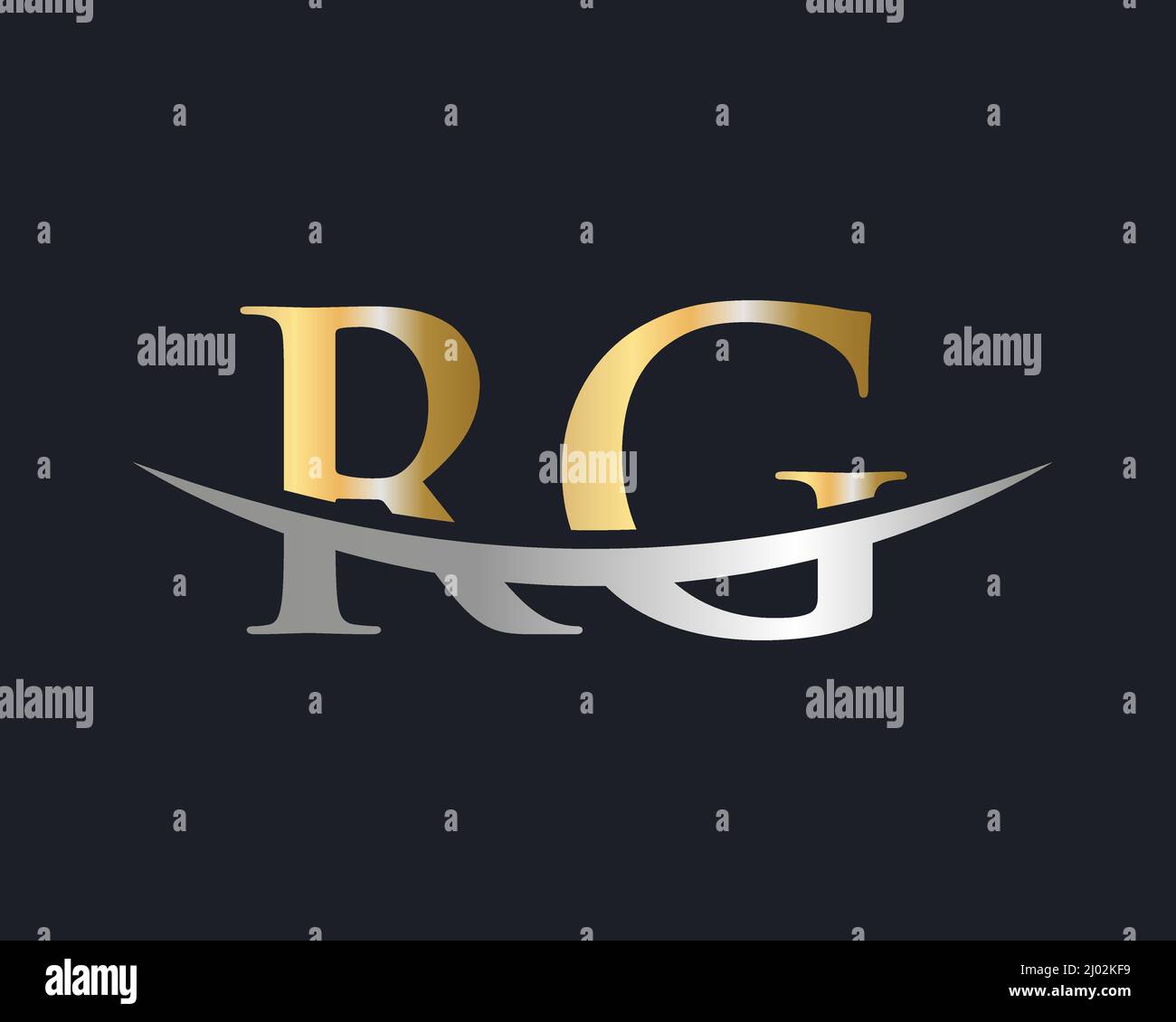 Initial Monogram Letter RG Logo Design Vector. RG Logo Design Template ...