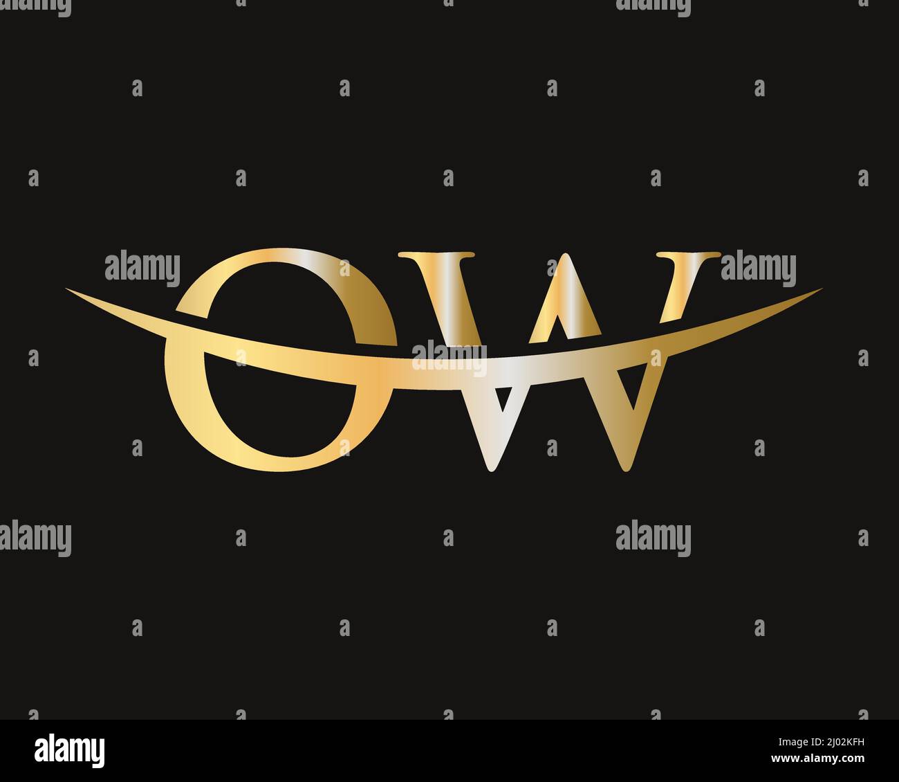 Initial Monogram Letter OW Logo Design Vector. OW Logo Design Template ...