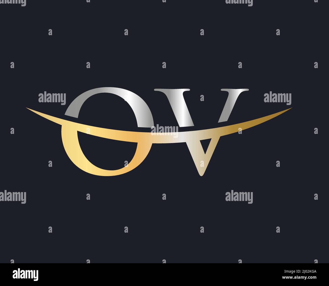 Initial Monogram Letter OV Logo Design Vector. OV Logo Design Template ...