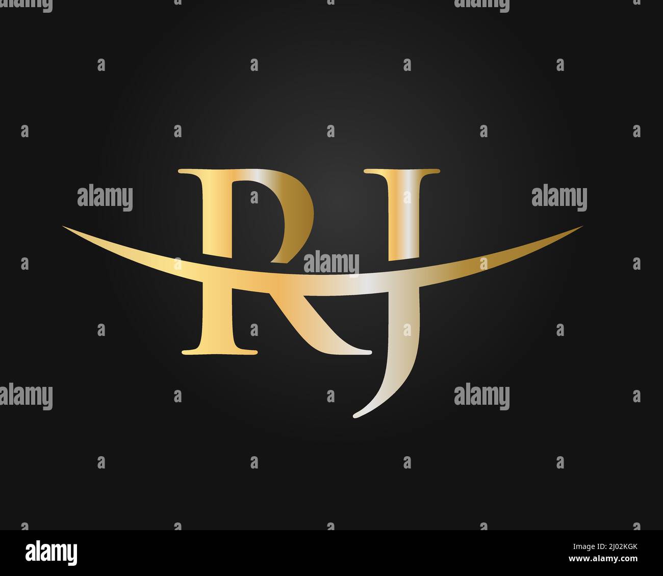 Initial Monogram Letter RJ Logo Design Vector. RJ Logo Design Template ...